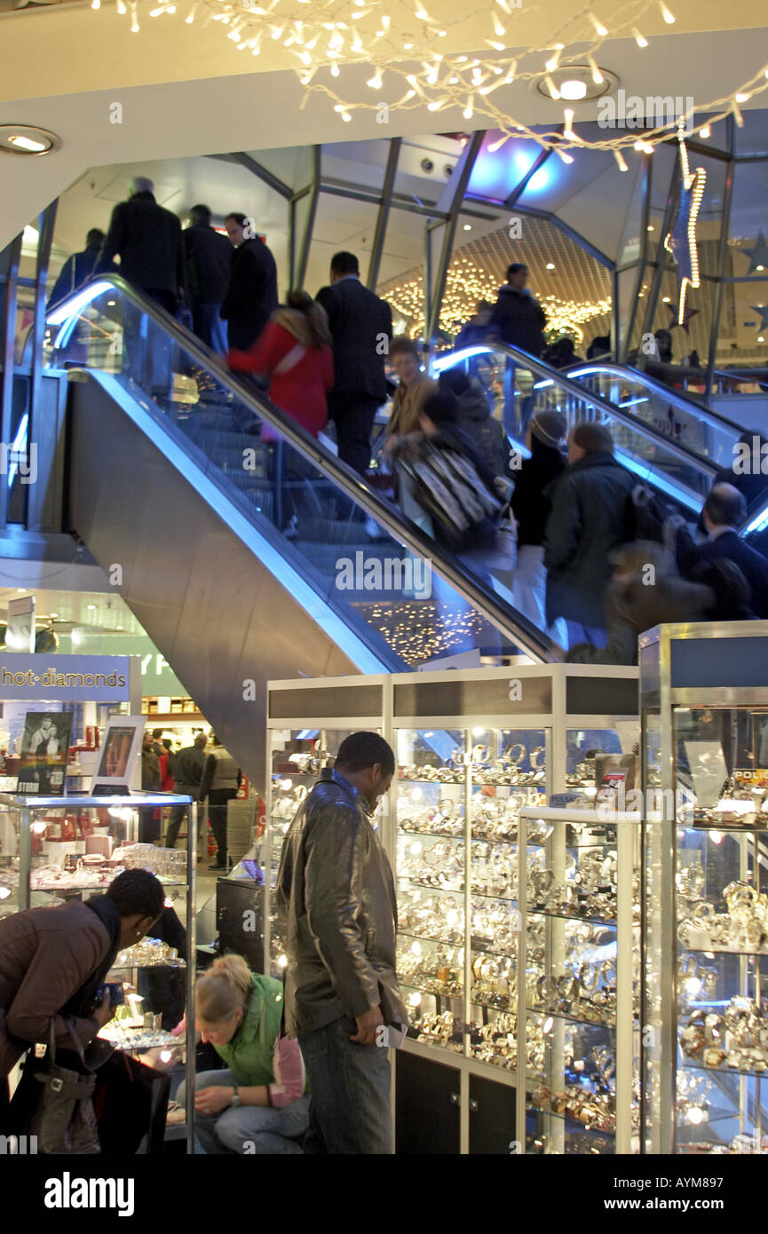 Bond Street underground Station shopping mall Mayfair London W1 Stock ...