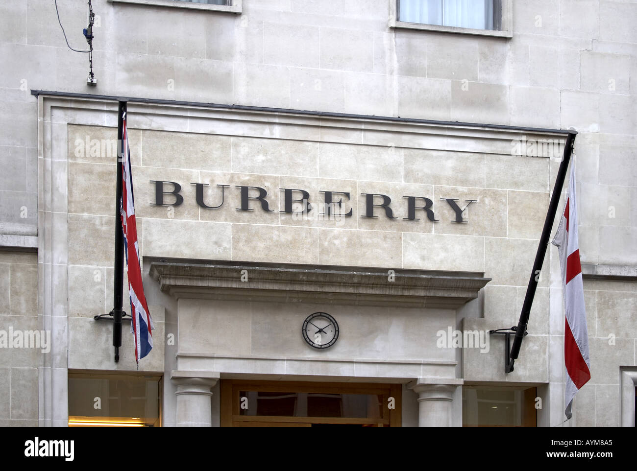 Burberry logo sign Mayfair London W1 Stock Photo - Alamy