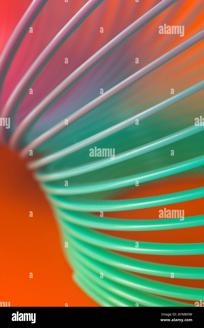 Close up abstract image of a Slinky Spring Stock Photo - Alamy