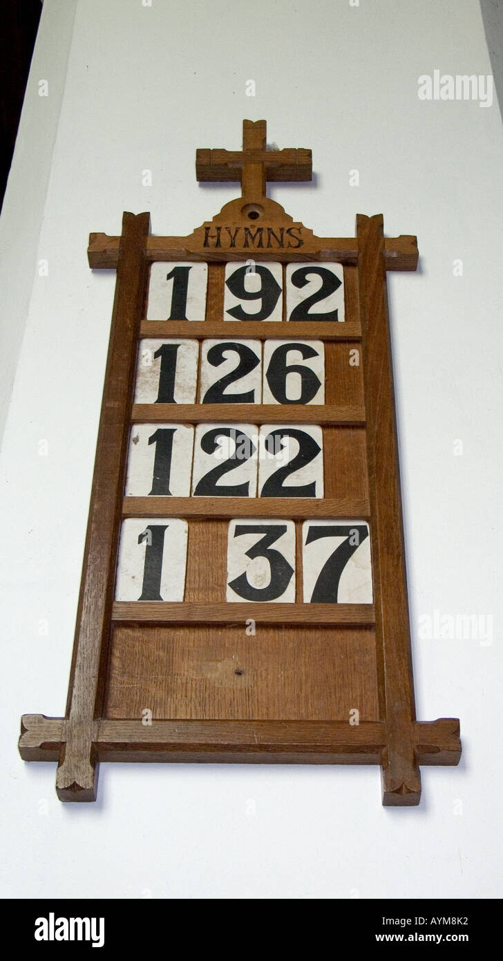 Hymn number board hi-res stock photography and images - Alamy