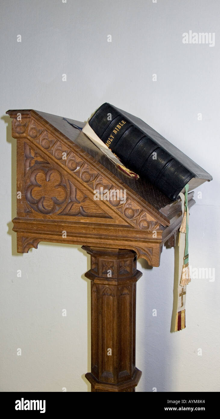 Lectern and Bible, Suffolk Church, England UK Stock Photo - Alamy