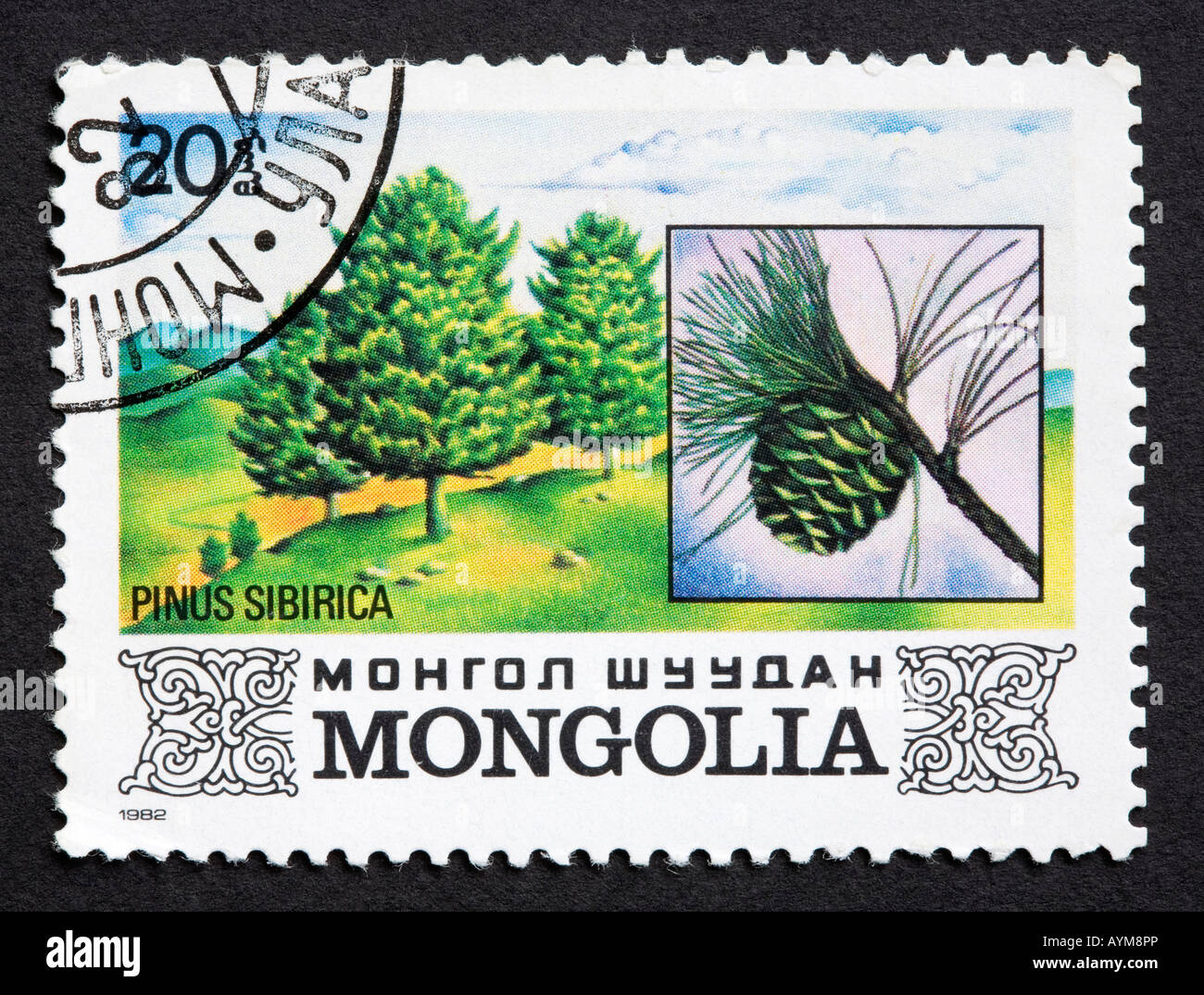 Mongolian postage stamp Stock Photo - Alamy