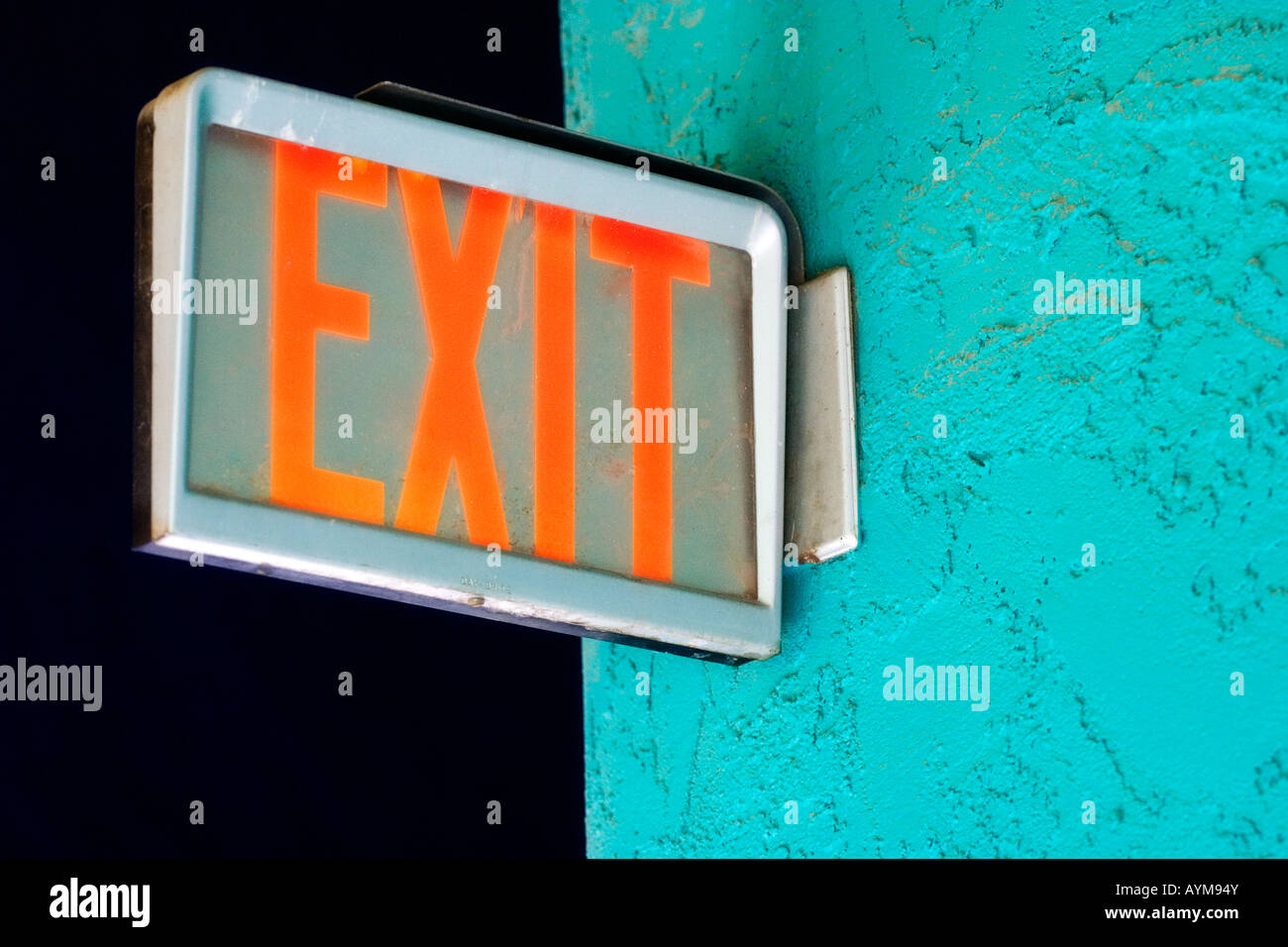Colorful exit sign Stock Photo - Alamy