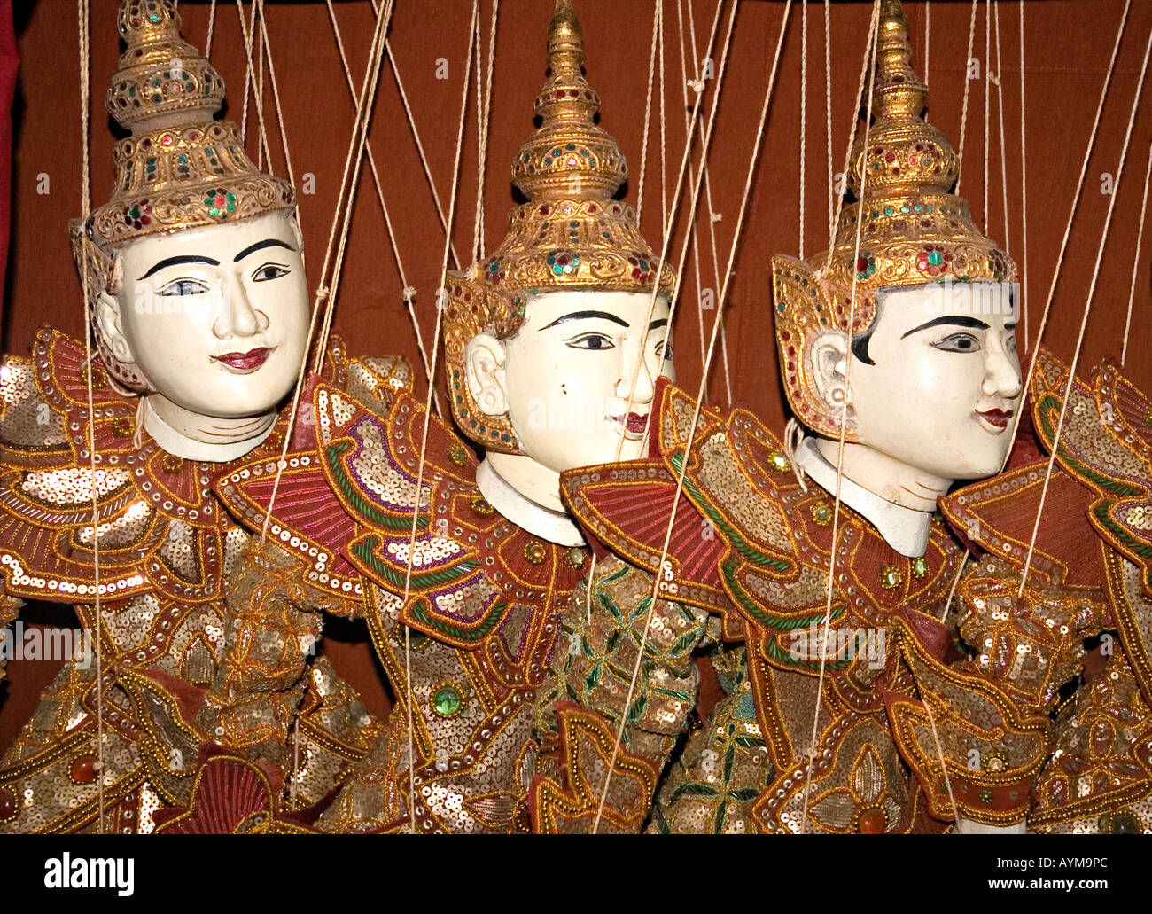 Stock photograph of traditional marionette puppets in Mandalay in ...