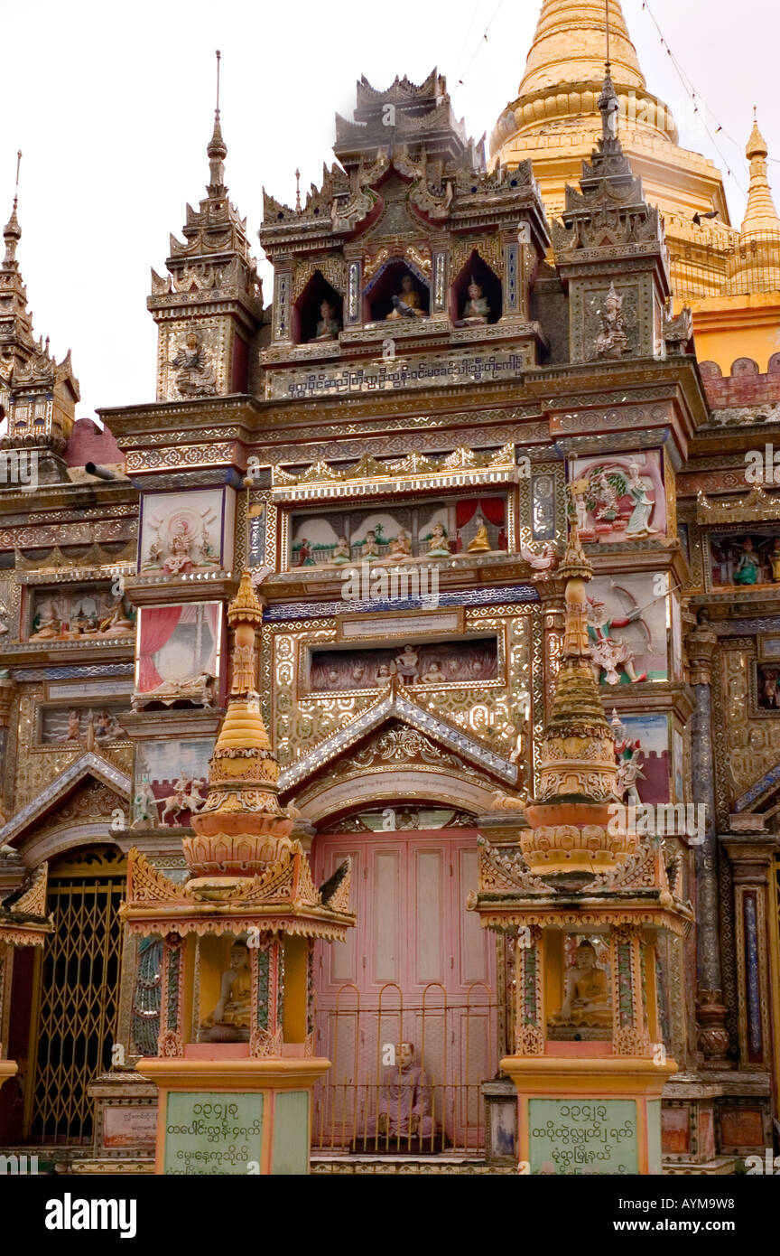 Stock photograph of a monastery entry at Thanboddhay Paya in Myanmar ...