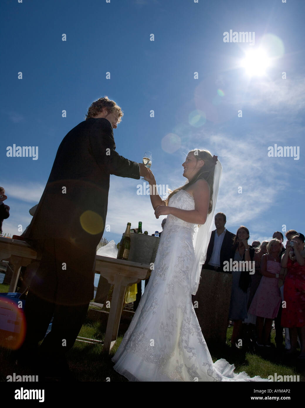 The wedding toast Stock Photo - Alamy