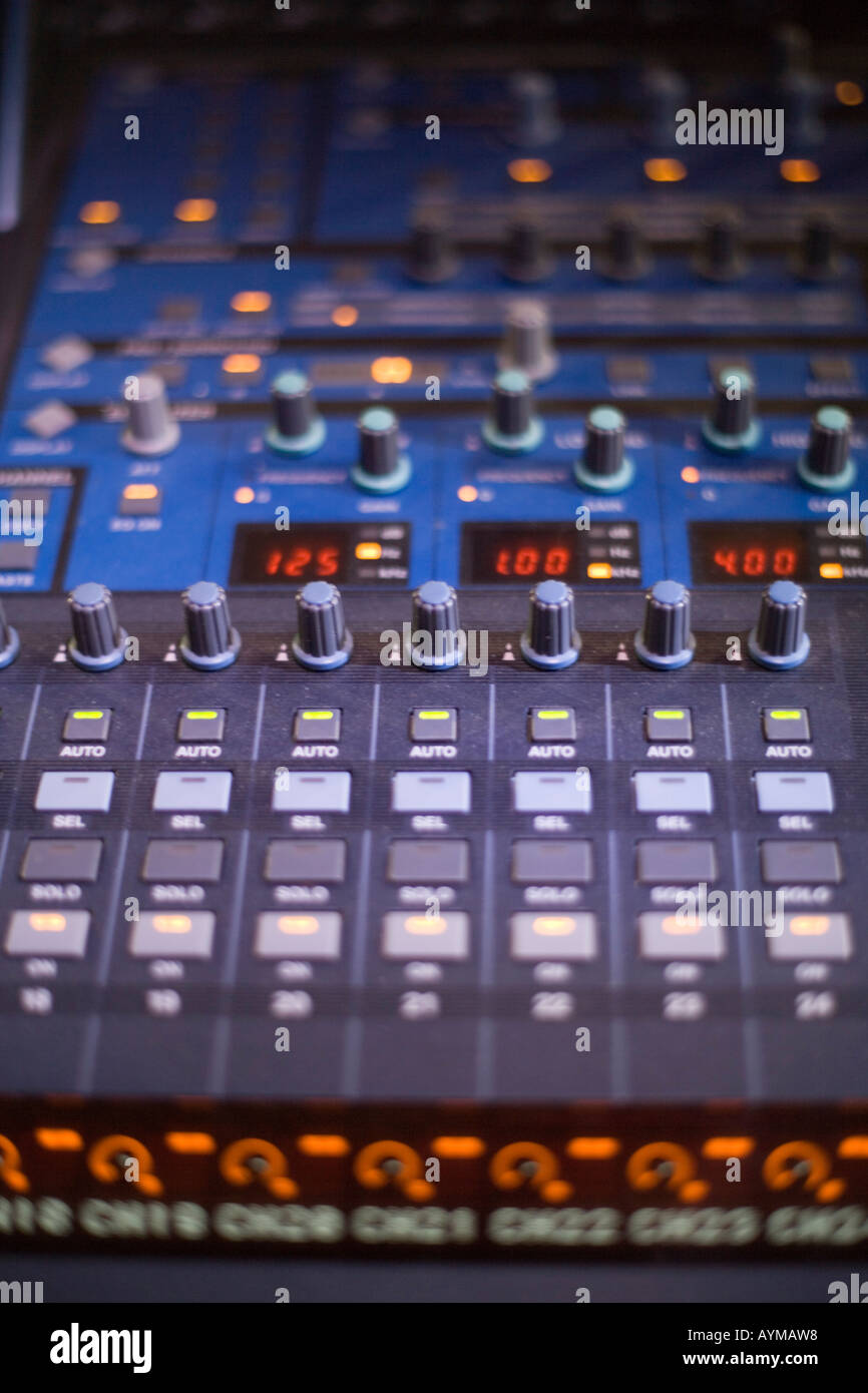 detail of a music mixer in a theater Stock Photo - Alamy