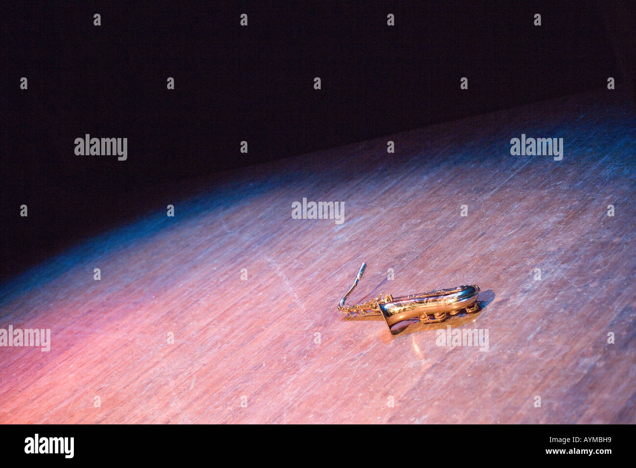 instruments on a stage during a jazz concert Stock Photo - Alamy