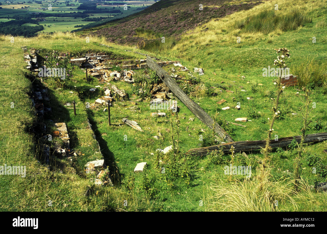 Engine House ruins on Ingleby Greenhow Incline North Yorkshire Stock ...
