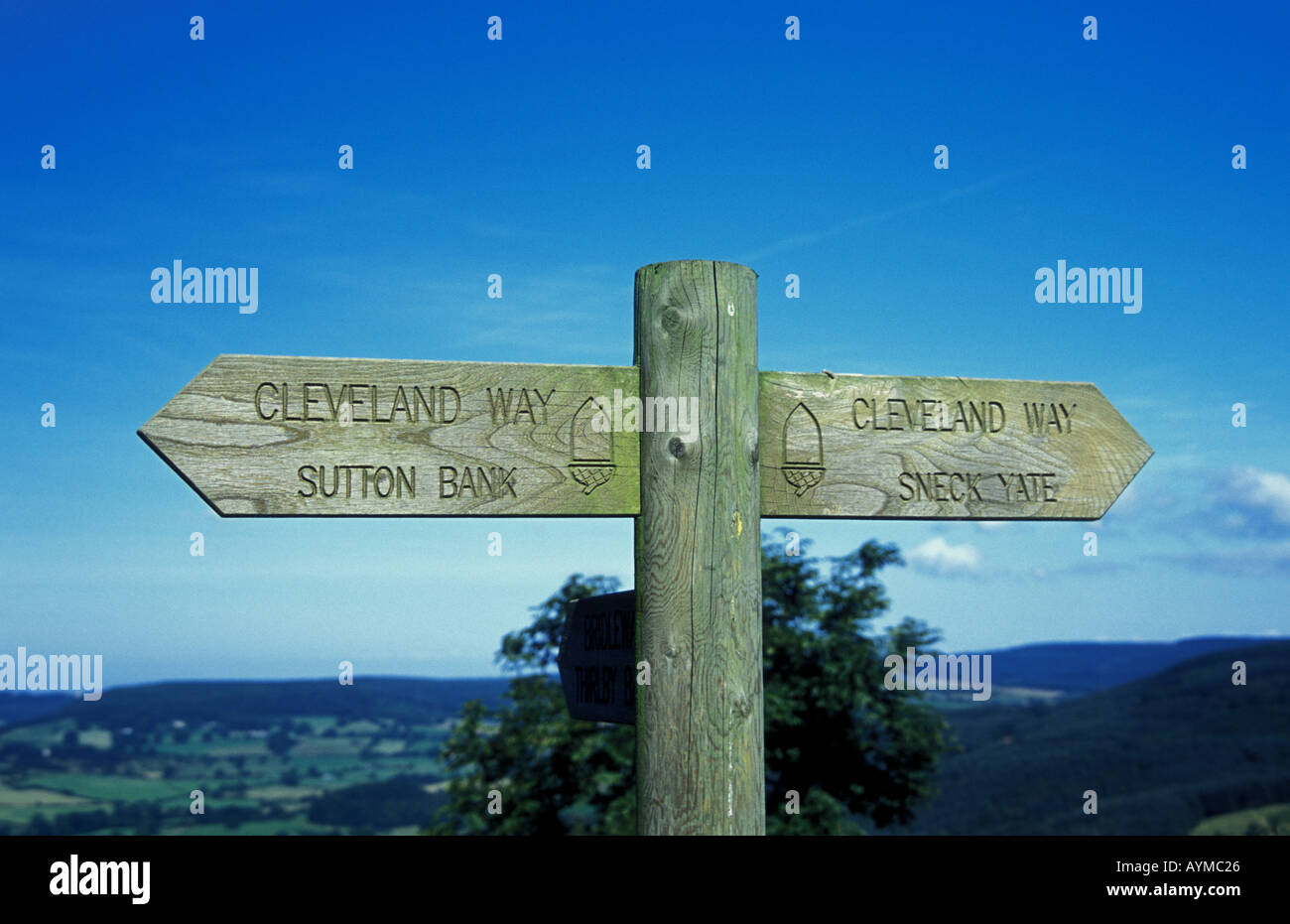Cleveland Way Sign National Trail North Yorkshire Stock Photo - Alamy