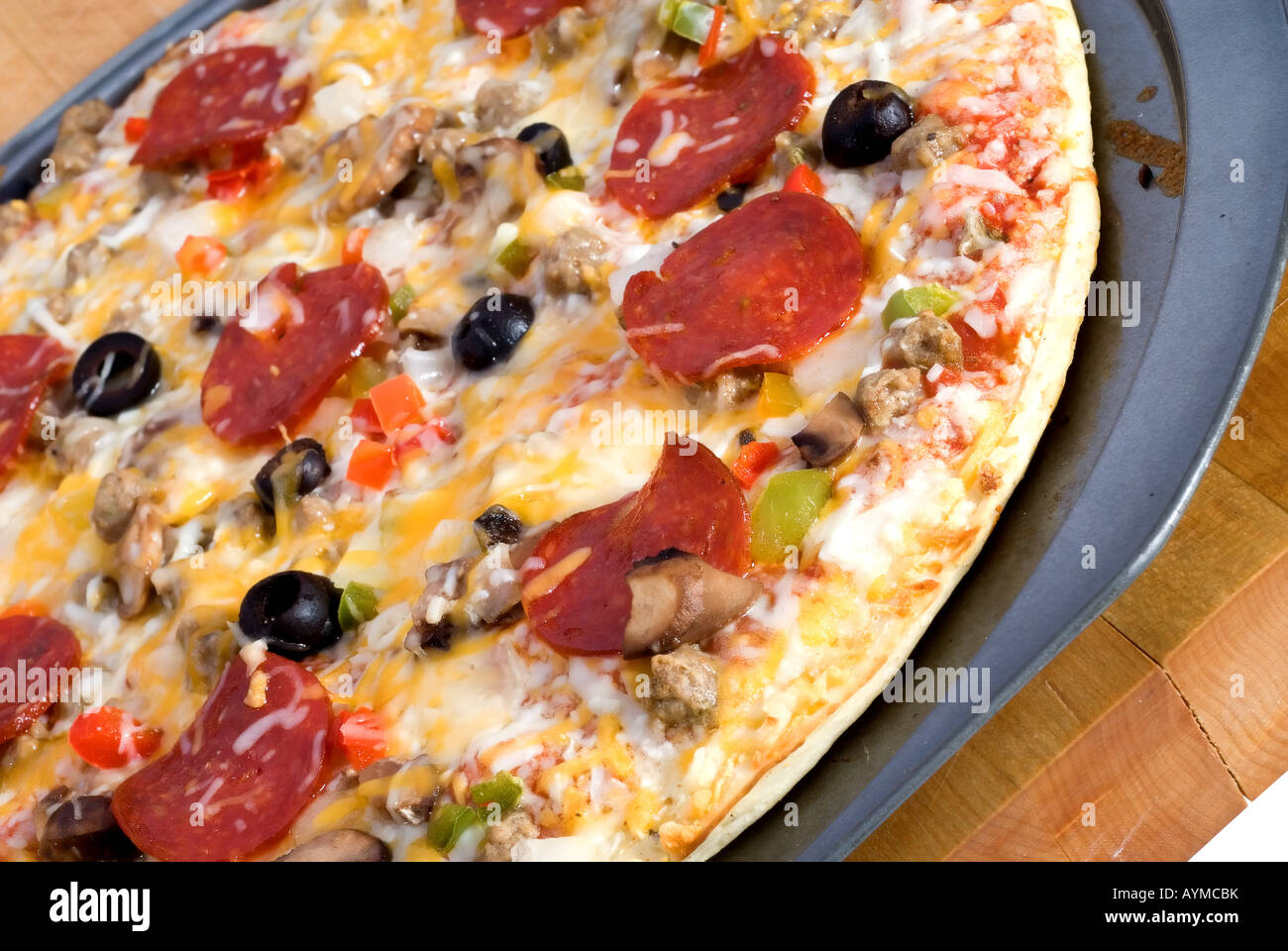 A closeup of freshly cooked pizza Stock Photo - Alamy