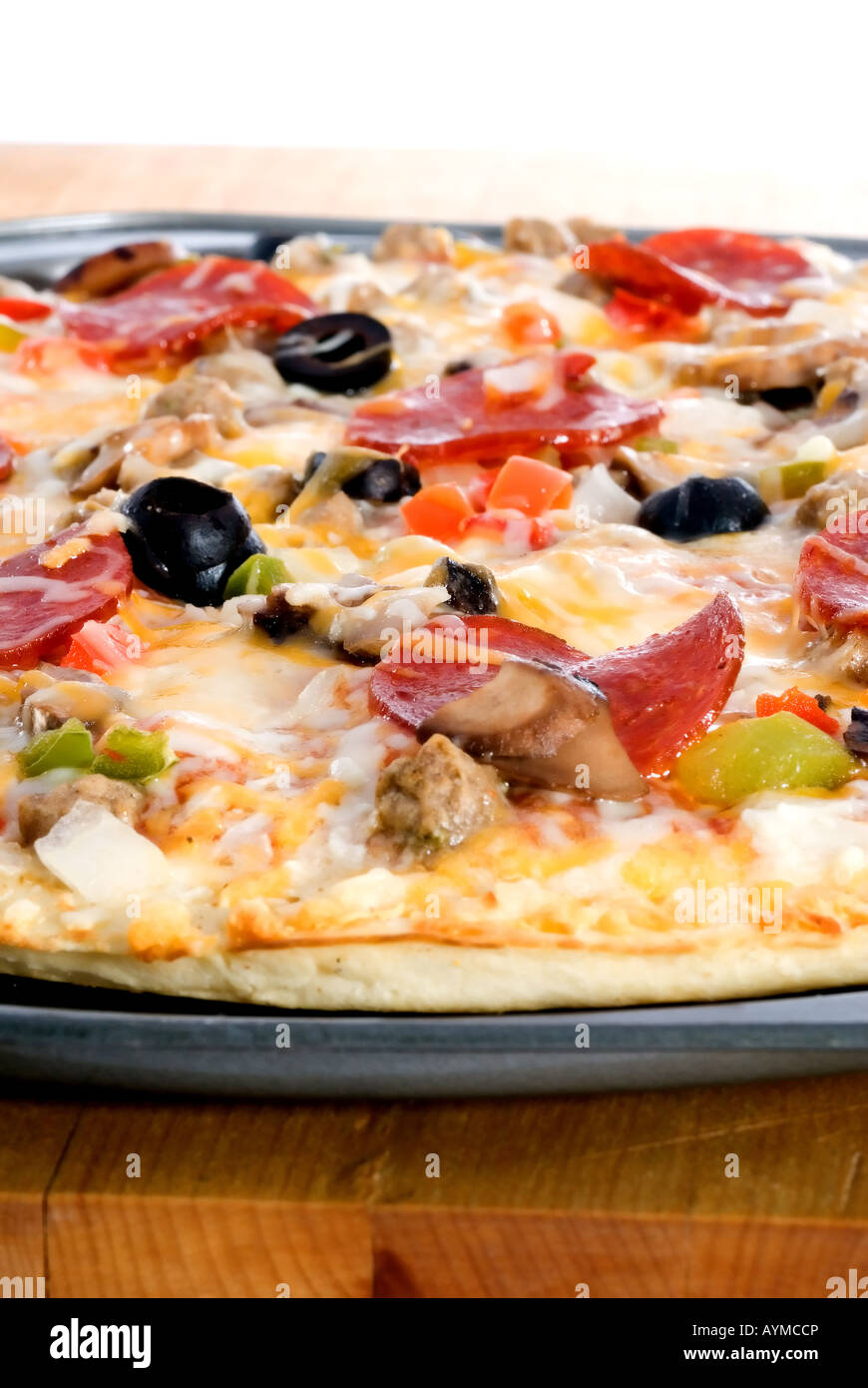 A closeup of freshly cooked pizza Stock Photo - Alamy