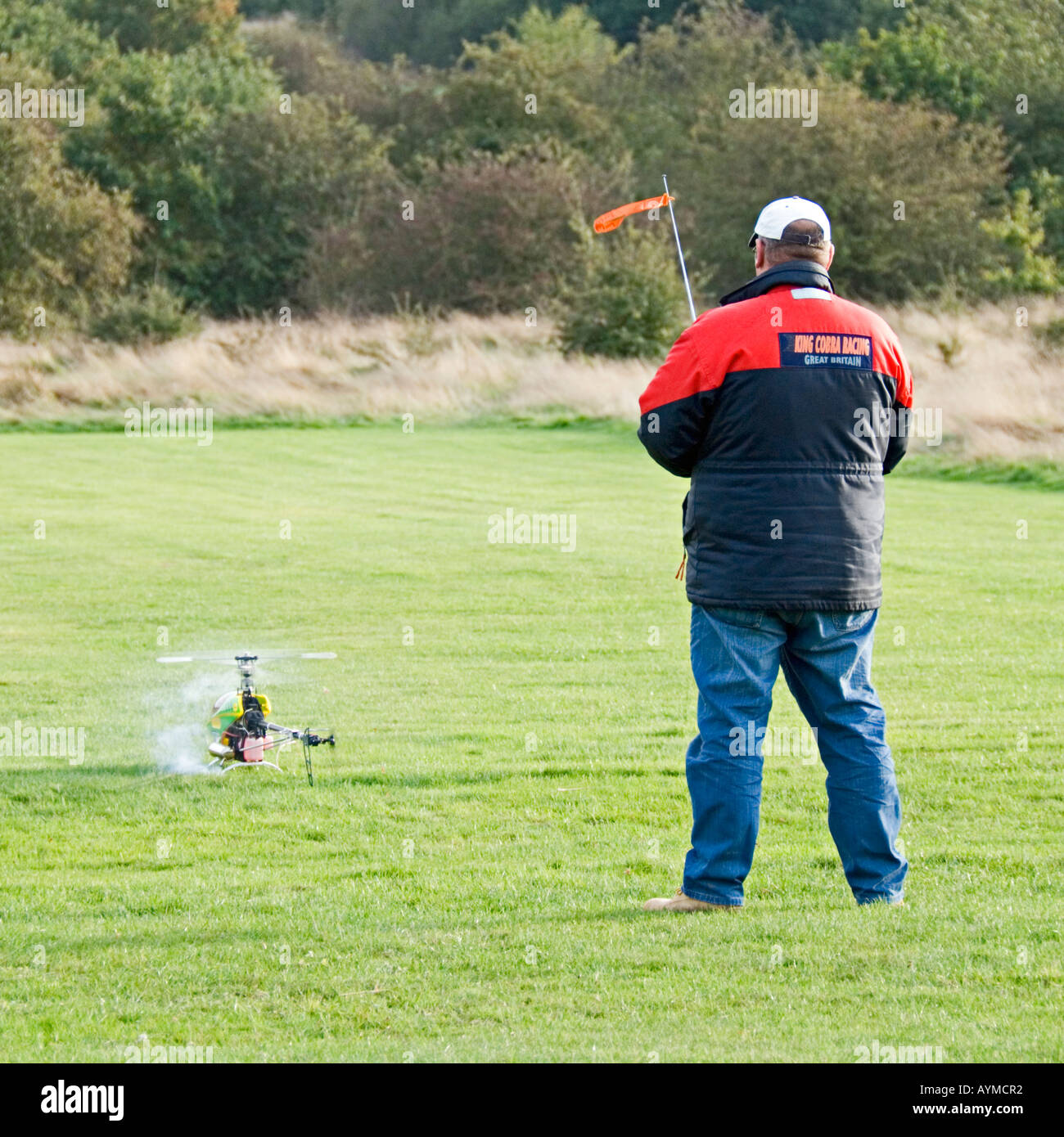 Flying model radio controlled airplanes in Epping Forest Stock Photo ...