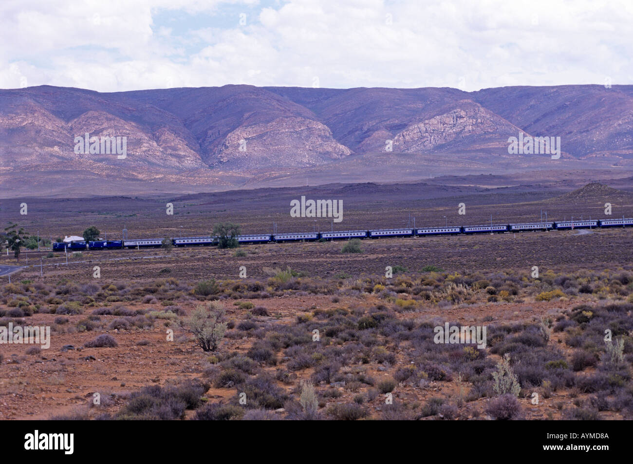 The famous Blue Train in the Great Karoo South Africa RSA Stock Photo ...
