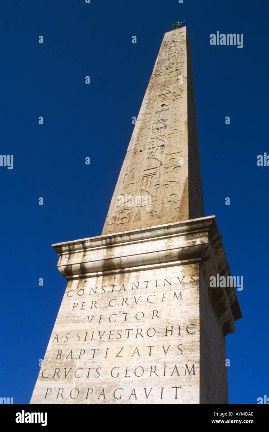 Rome, Italy. The Obelisk of piazza di San Giovanni in Laterano which ...