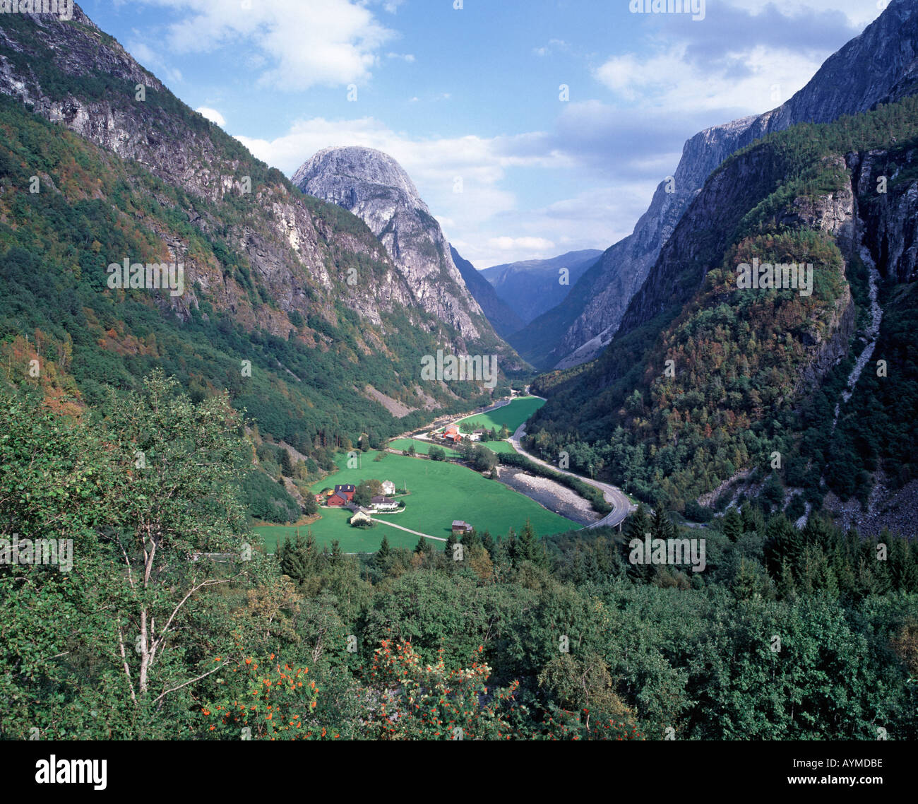 Stalheim Gorge, Naeroydalen, Hordaland, Norway Stock Photo - Alamy