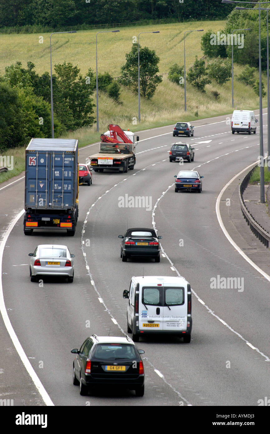 Traffic on M62 Huddersfield West Yorkshire England Stock Photo - Alamy