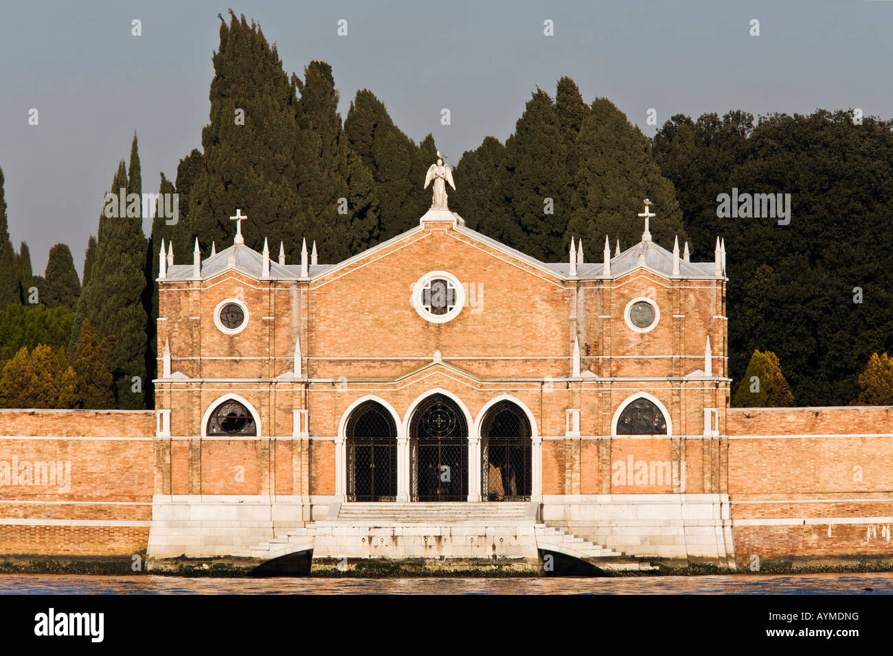 cimetery graveyard island in the beautiful city of venice in italy ...