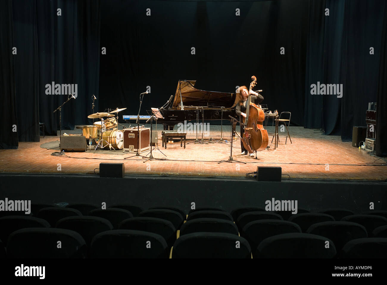 jazz duo on a theater stage Stock Photo - Alamy