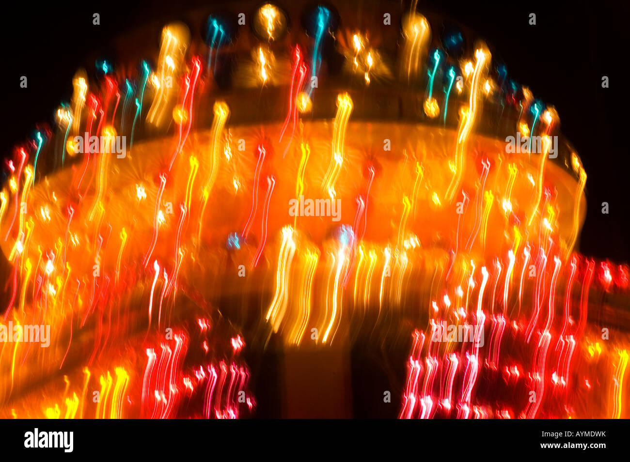 spinning lights at fair Stock Photo - Alamy