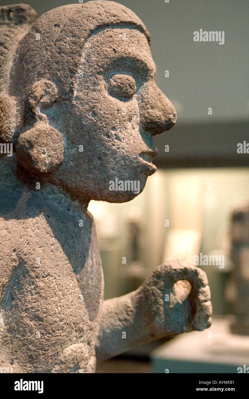 Aztec ancient Mexican figure in the National Anthropological Museum ...