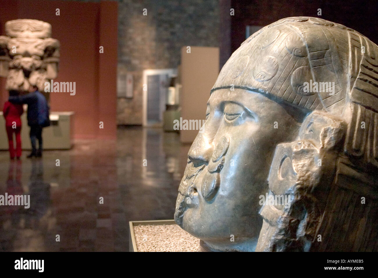 Aztec ancient Mexican figure in the National Anthropological Museum ...