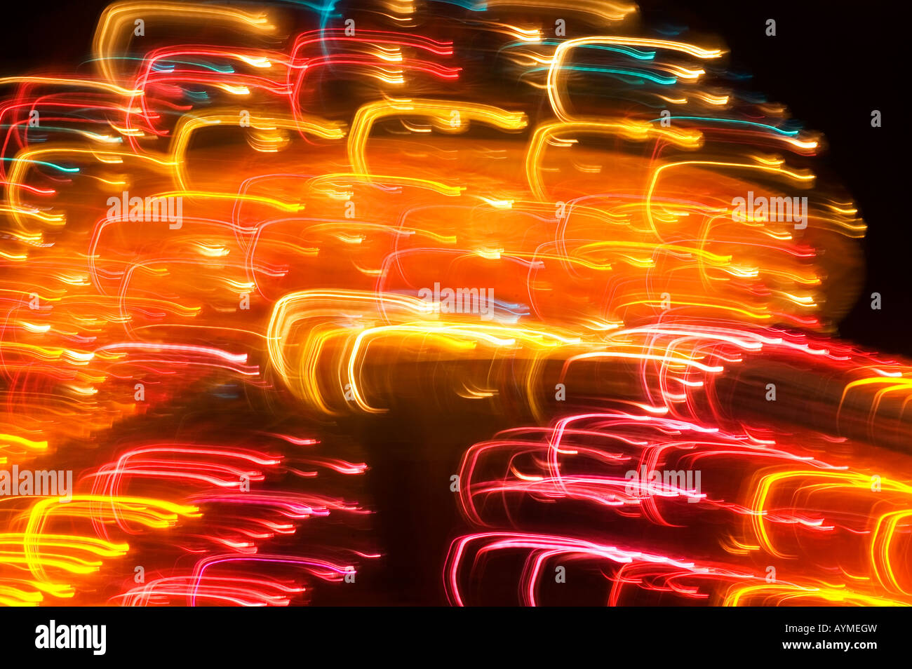 spinning lights at fair Stock Photo - Alamy