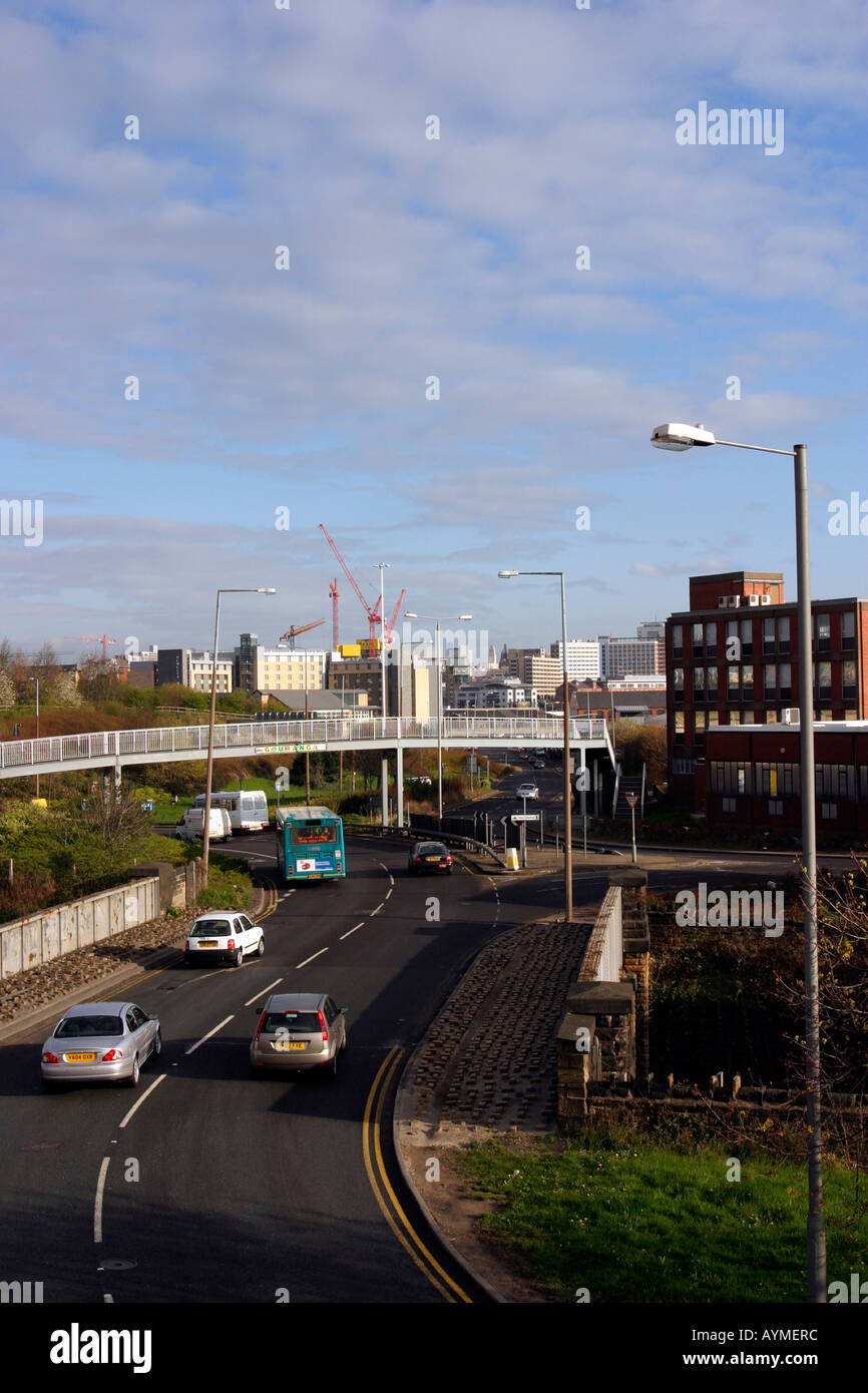 Leeds skyline from Dewsbury Road Leeds England Stock Photo - Alamy
