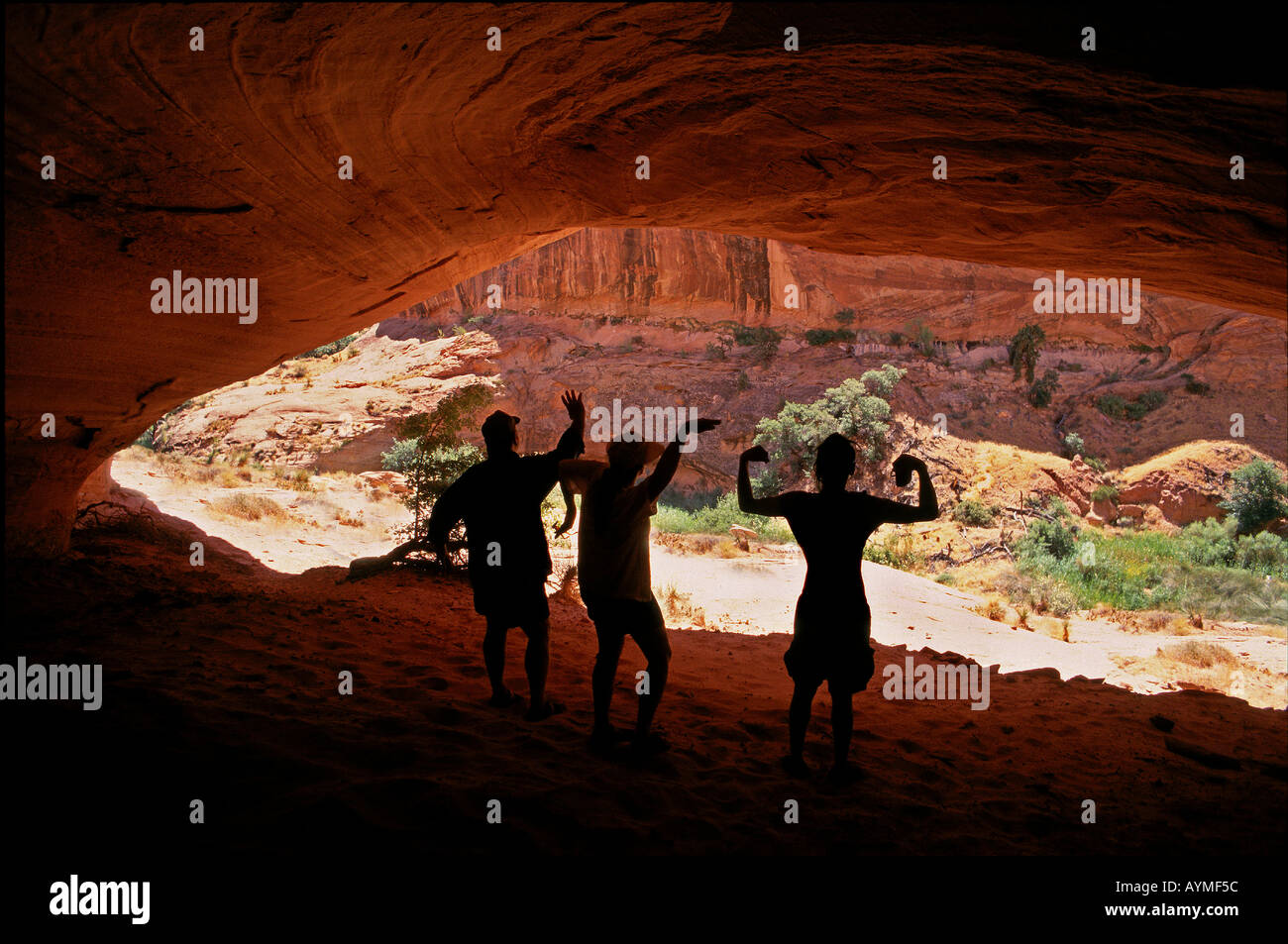 An ancient CAVE carved out of SANDSTONE in ICEBERG CANYON one of the 96 ...