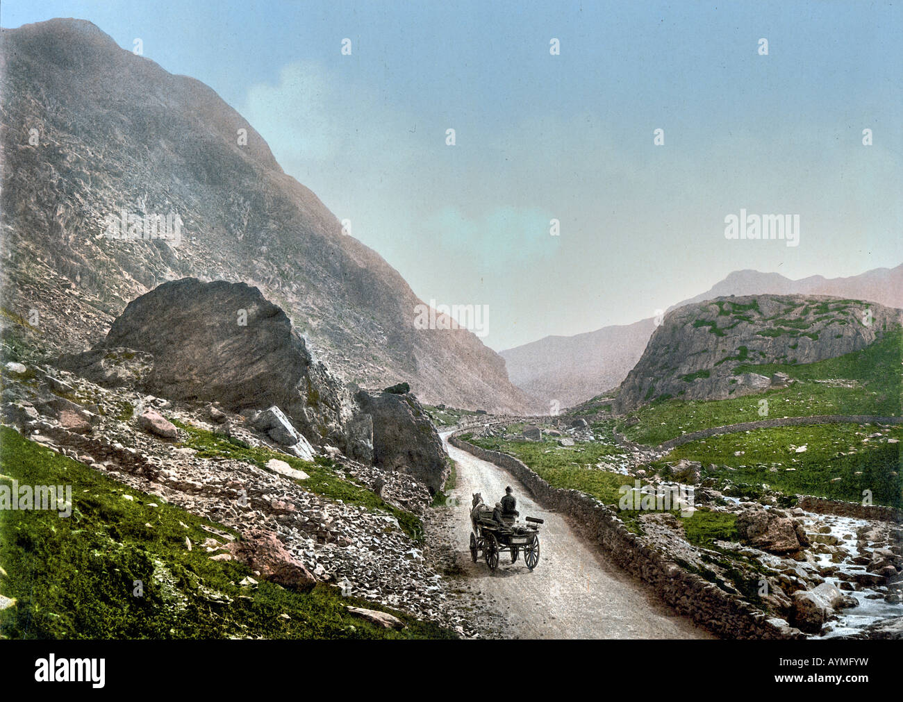 The road through Llanberis Pass in north Wales, UK Stock Photo - Alamy