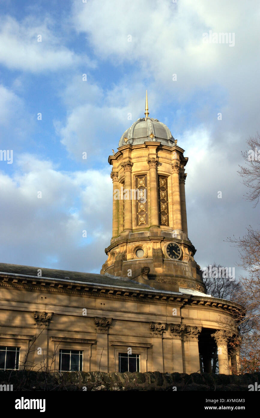 United Reform Church in Saltaire from Saltaire station World Heritage ...