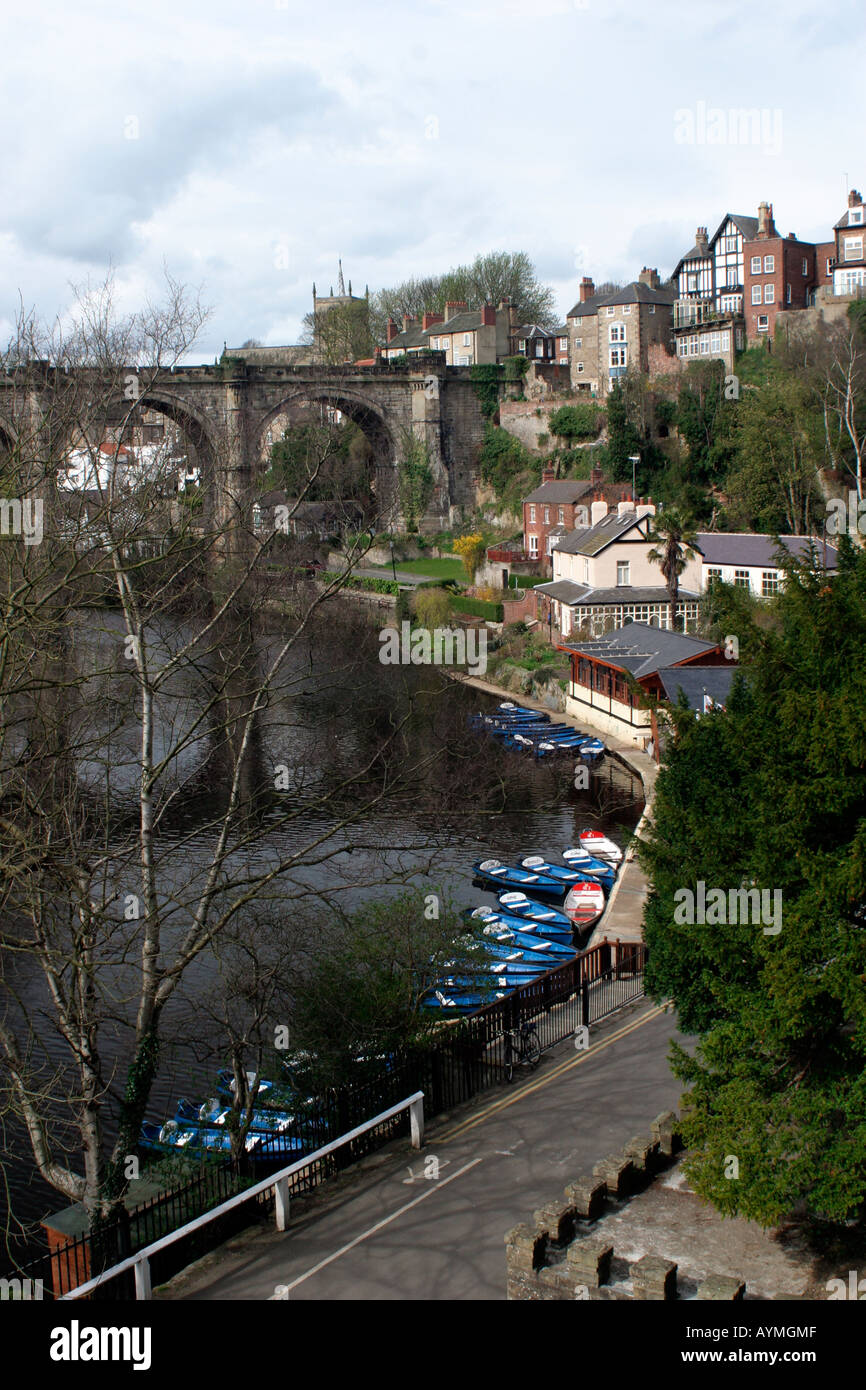 River Nidd and viaduct Knaresborough North Yorkshire Stock Photo - Alamy