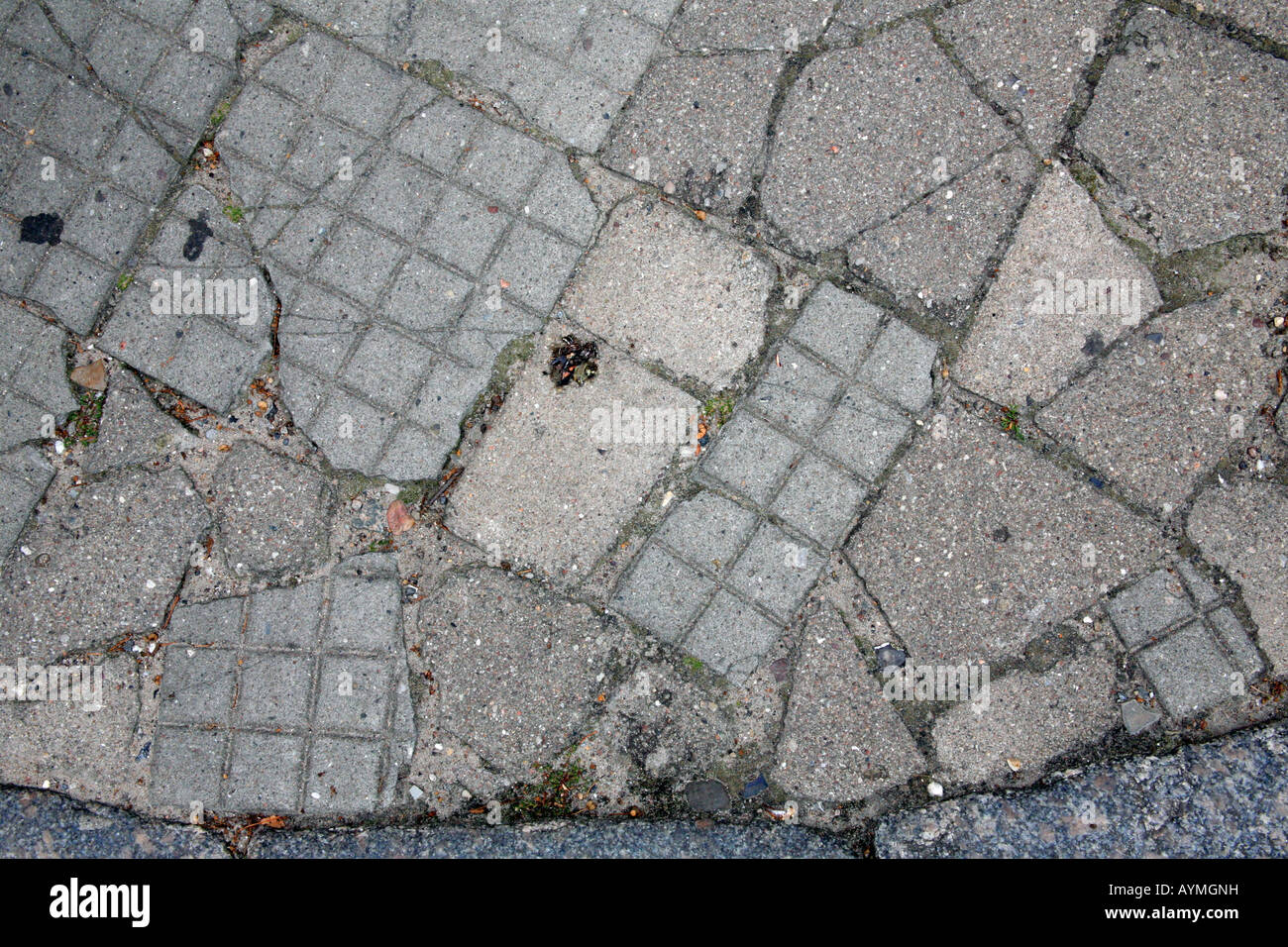 Broken and mixed paving stone makes for an interesting pattern Stock ...