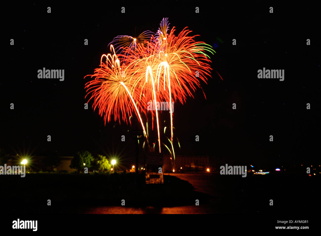 July 4th Independence day Fireworks Celebration in the USA Stock Photo ...