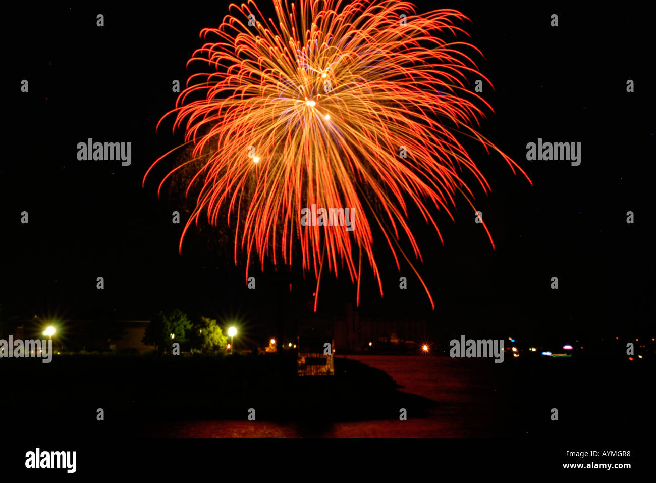 July 4th Independence day Fireworks Celebration in the USA Stock Photo ...