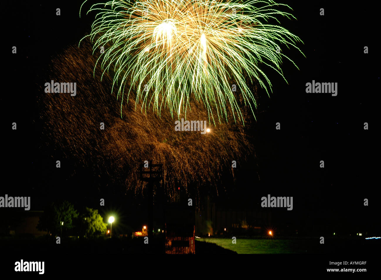 July 4th Independence day Fireworks Celebration in the USA Stock Photo ...