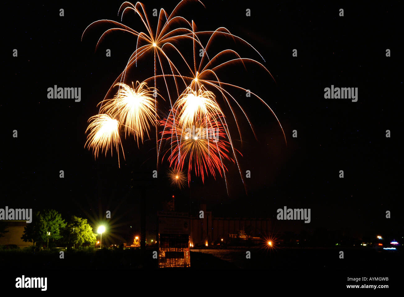 July 4th Independence day Fireworks Celebration in the USA Stock Photo ...