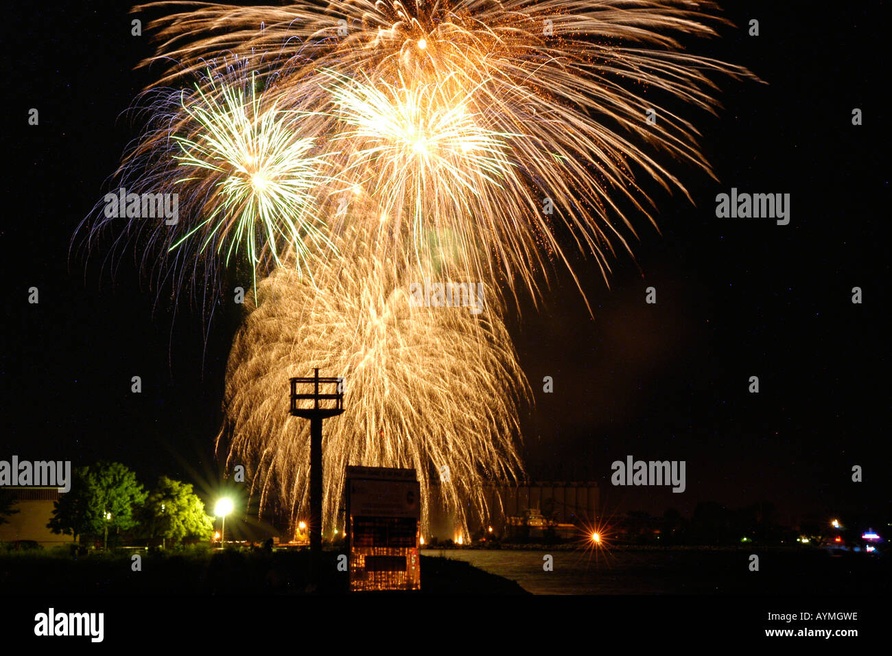 July 4th Independence day Fireworks Celebration in the USA Stock Photo ...