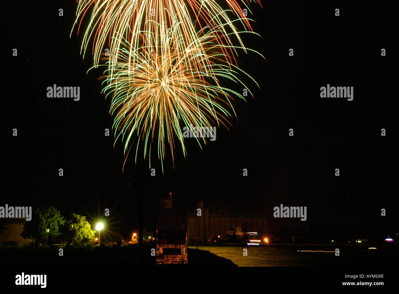 July 4th Independence day Fireworks Celebration in the USA Stock Photo ...