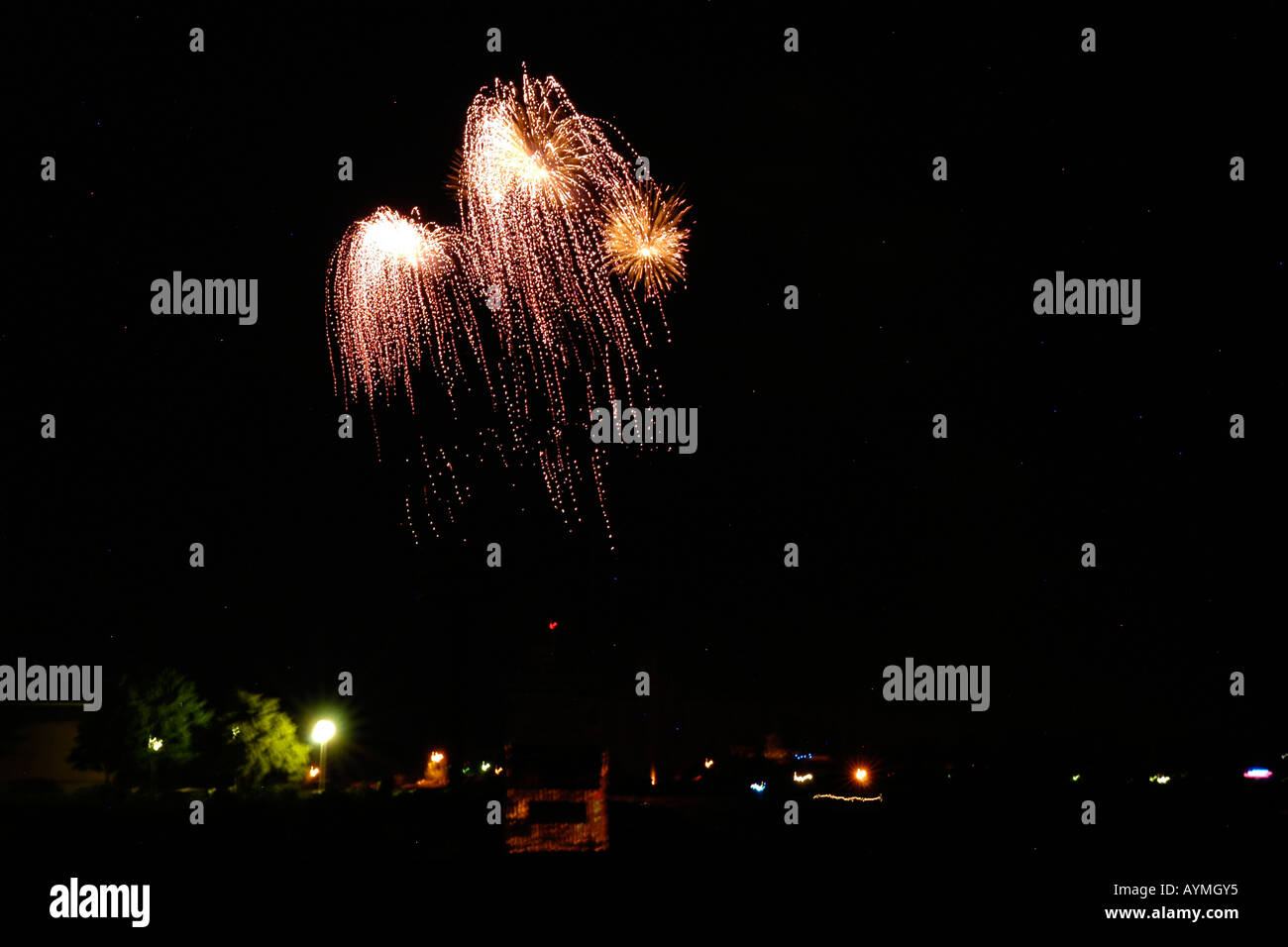 July 4th Independence day Fireworks Celebration in the USA Stock Photo ...