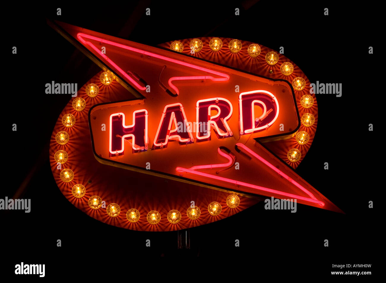 Neon lightning bolt sign hi-res stock photography and images - Alamy