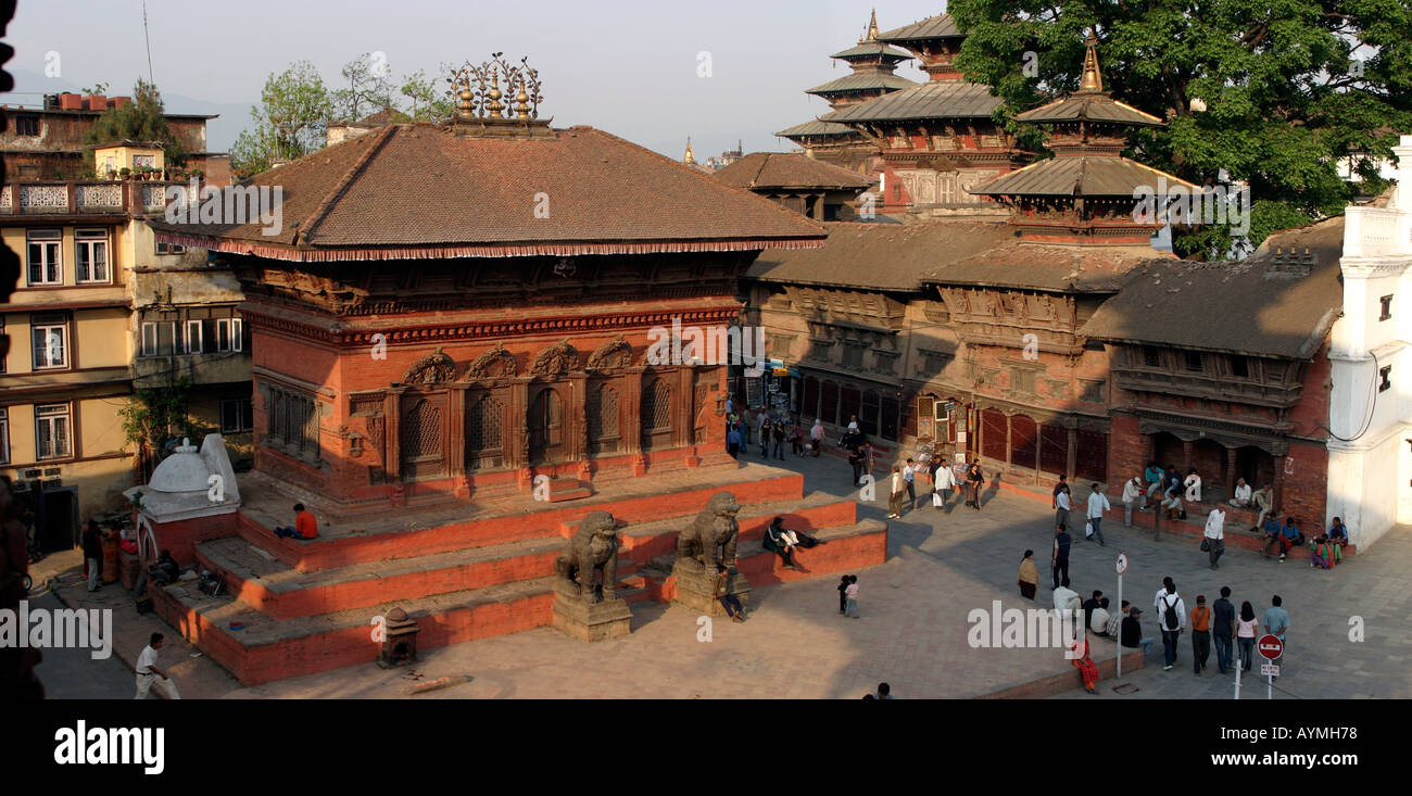 Nepal Kathmandu Durbar Square Shiva Parvati and Bhagwati Temples ...