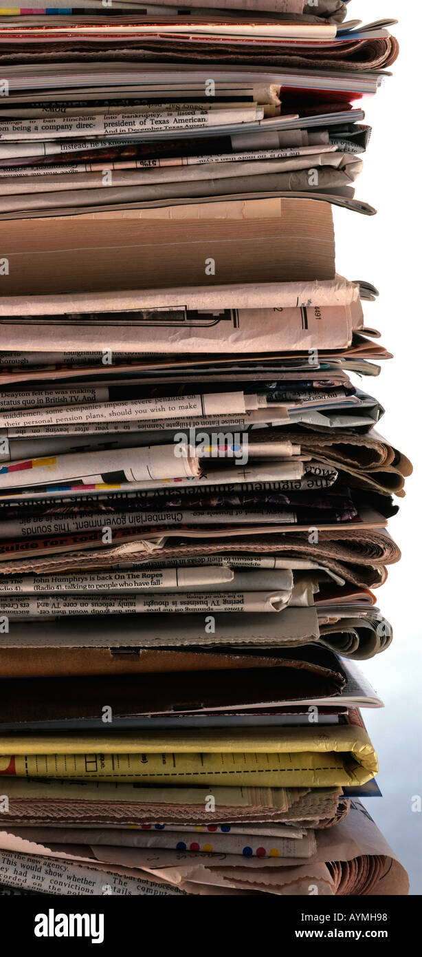 Environment pile of waste paper ready for recycling Stock Photo - Alamy