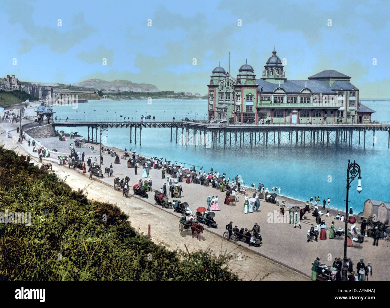 Pier and Pavillion, Beach Colwyn Bay Wales UK Stock Photo - Alamy