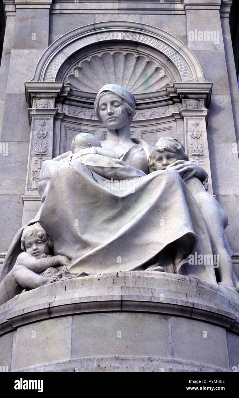 Statue representing Motherhood, Justice, Peace and Progress, part of ...
