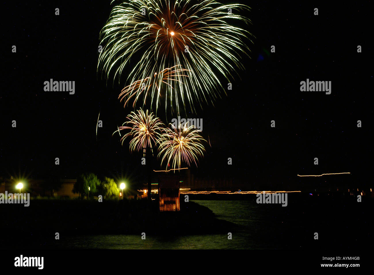 July 4th Independence day Fireworks Celebration in the USA Stock Photo ...