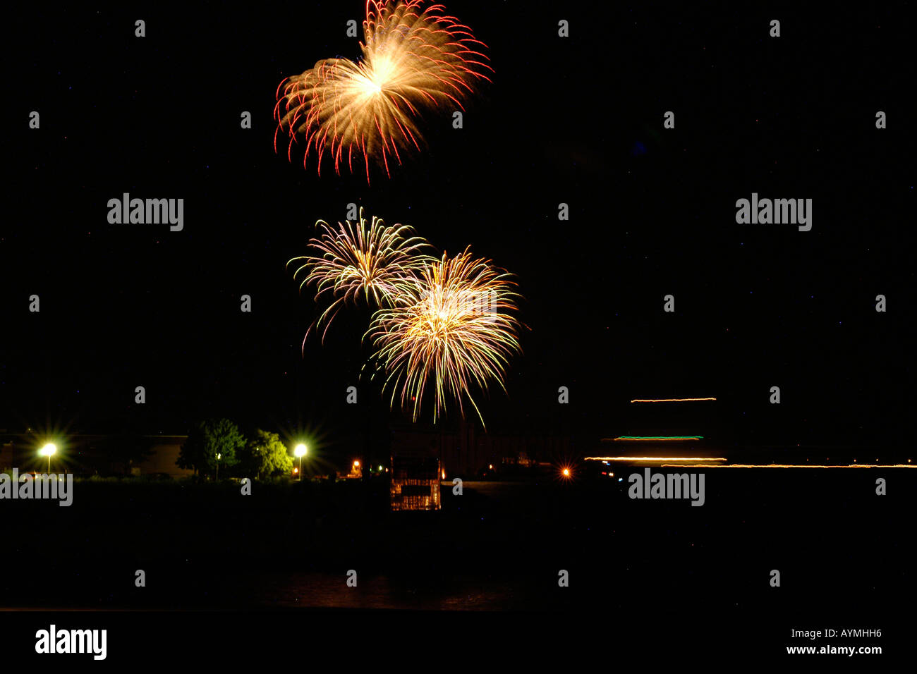 July 4th Independence day Fireworks Celebration in the USA Stock Photo ...