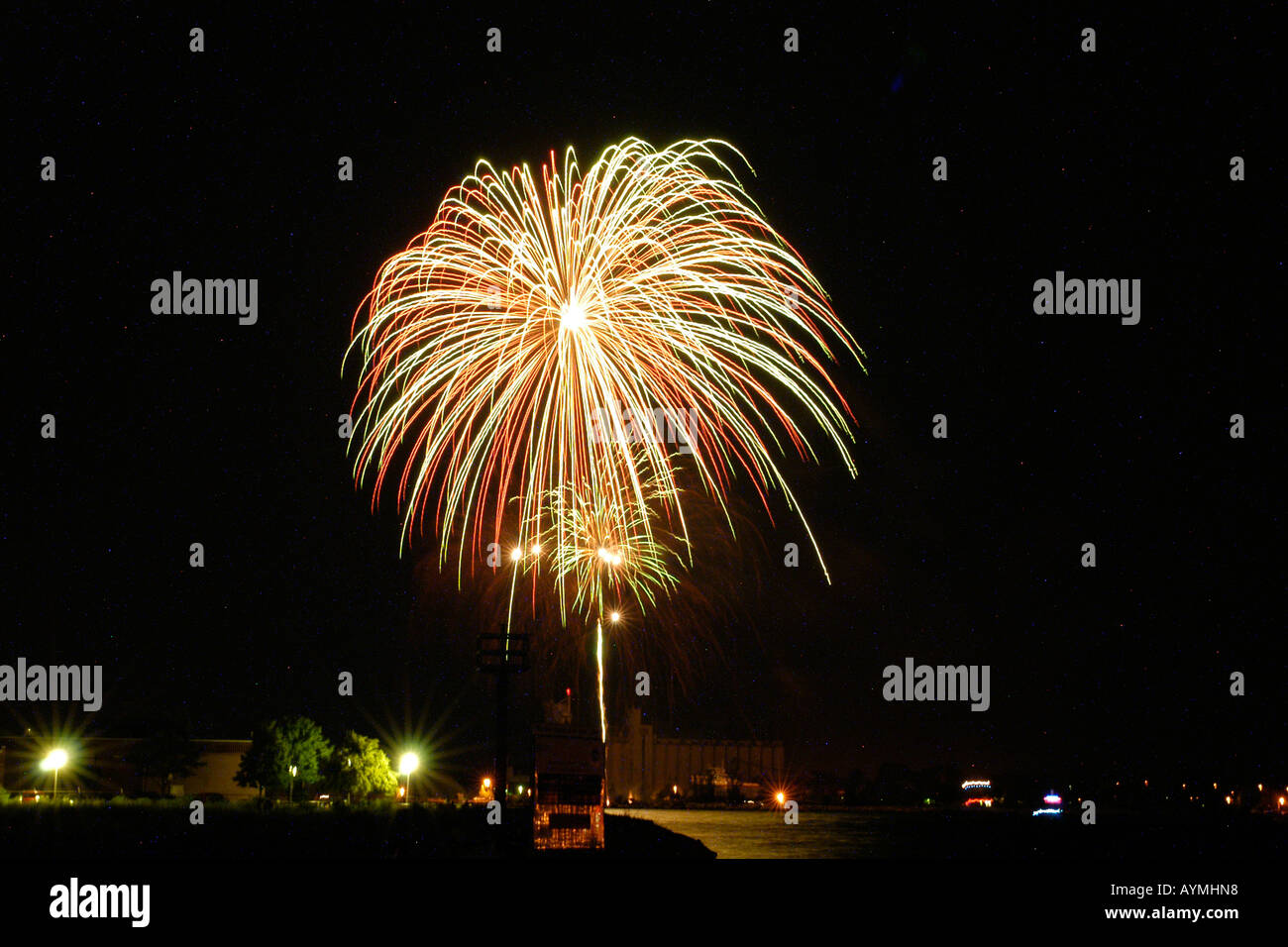 July 4th Independence day Fireworks Celebration in the USA Stock Photo ...