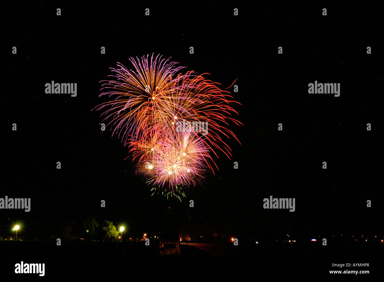 July 4th Independence day Fireworks Celebration in the USA Stock Photo ...