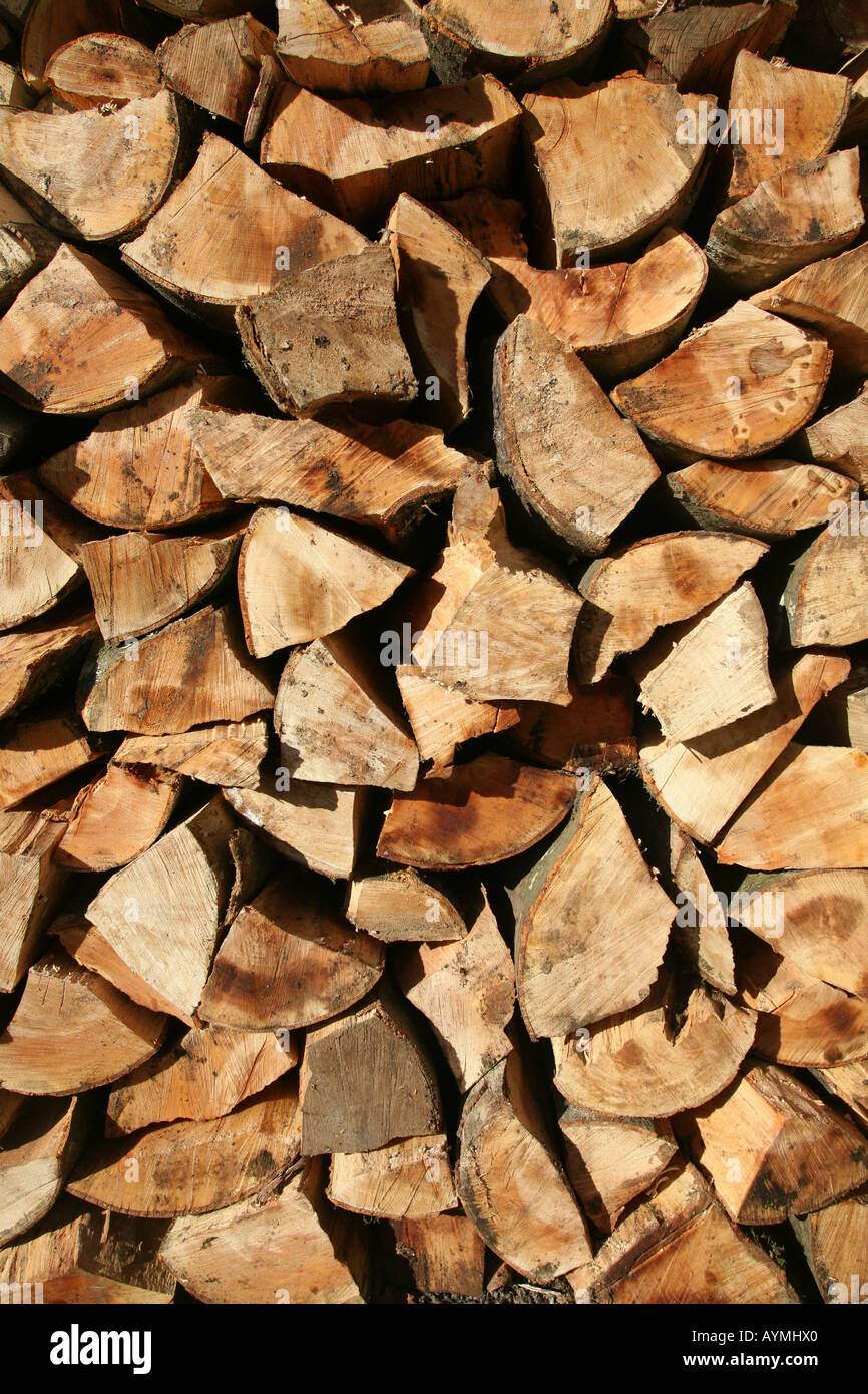 Close up of a stack of logs Stock Photo - Alamy